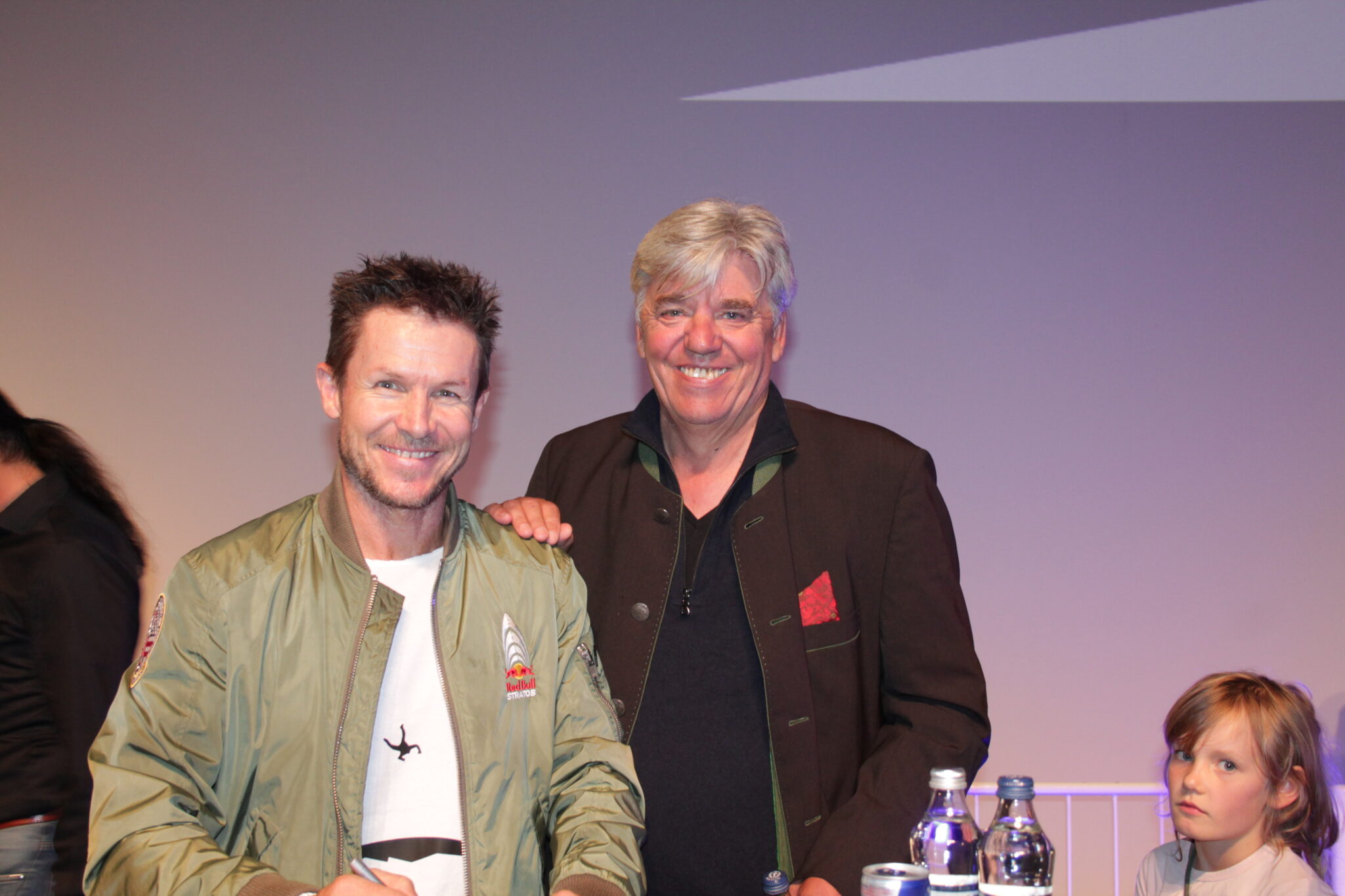 Red Bull-Springer Felix Baumgartner war zu Gast im Technik Museum in Speyer